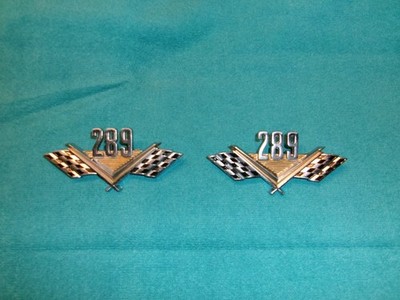 Vtg Ford 289 Emblems w/Racing Flags, C5AB-16137-A FoMoCo mustang ...