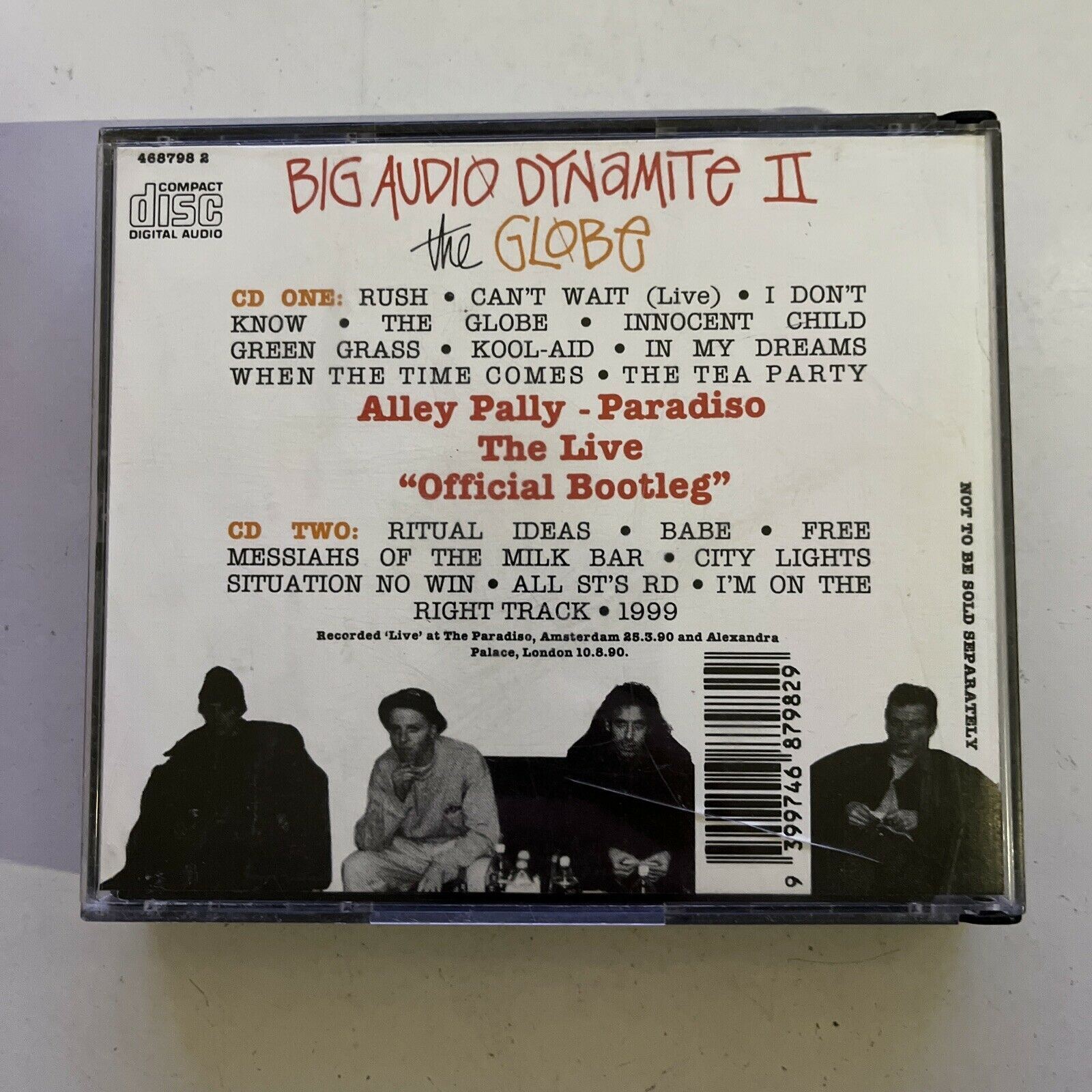 Big Audio Dynamite II - The Globe + Live Official Bootleg CD, 2-Disc ...