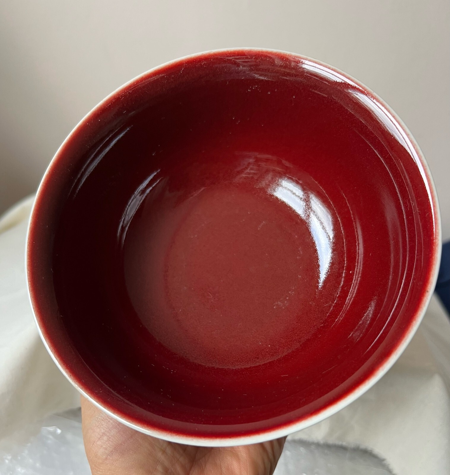Antique Chinese Red Porcelain Bowl. Qing Kangxi Mark. | eBay