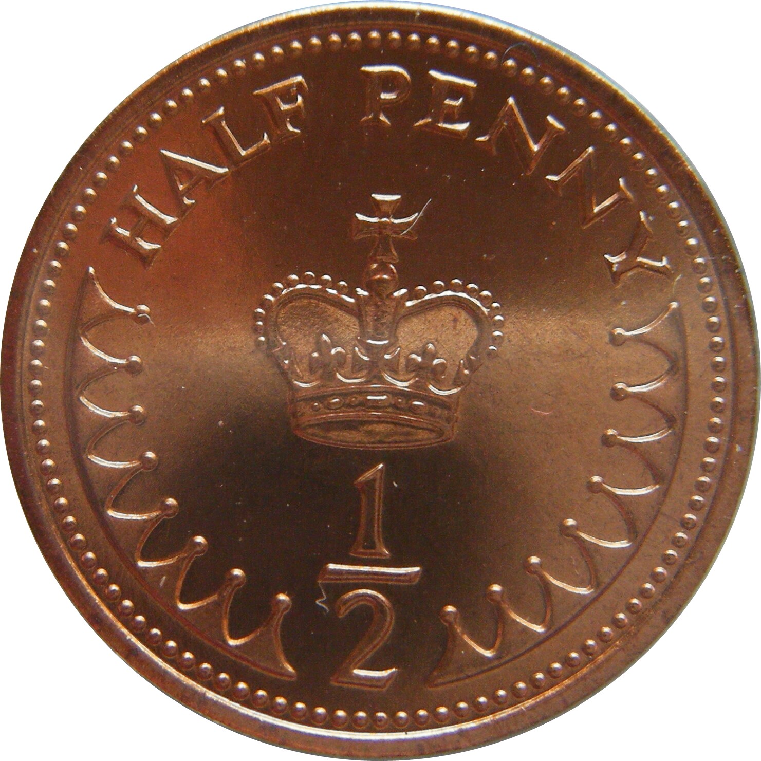 Half Penny 1/2p 1970 - 1984 half new pence from circulation CHOICE OF ...