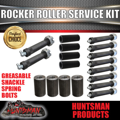 Rocker Roller Trailer Caravan Replacement Service Kit inc Shackle Bolts ...