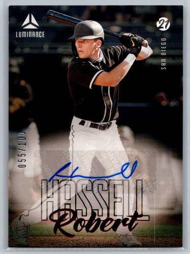 2021 Panini Chronicles - Luminance Autographs Robert Hassell #LA-RH Red ...