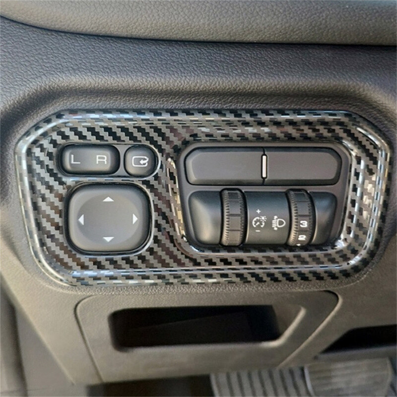Carbon Fiber Car Headlight Button Switch Cover Trim For GWM Cannon Ute ...