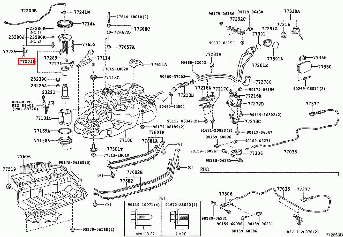 Genuine Lexus RX350 GGL16 GGL15 GGL10 In-Tank Fuel Filter | eBay