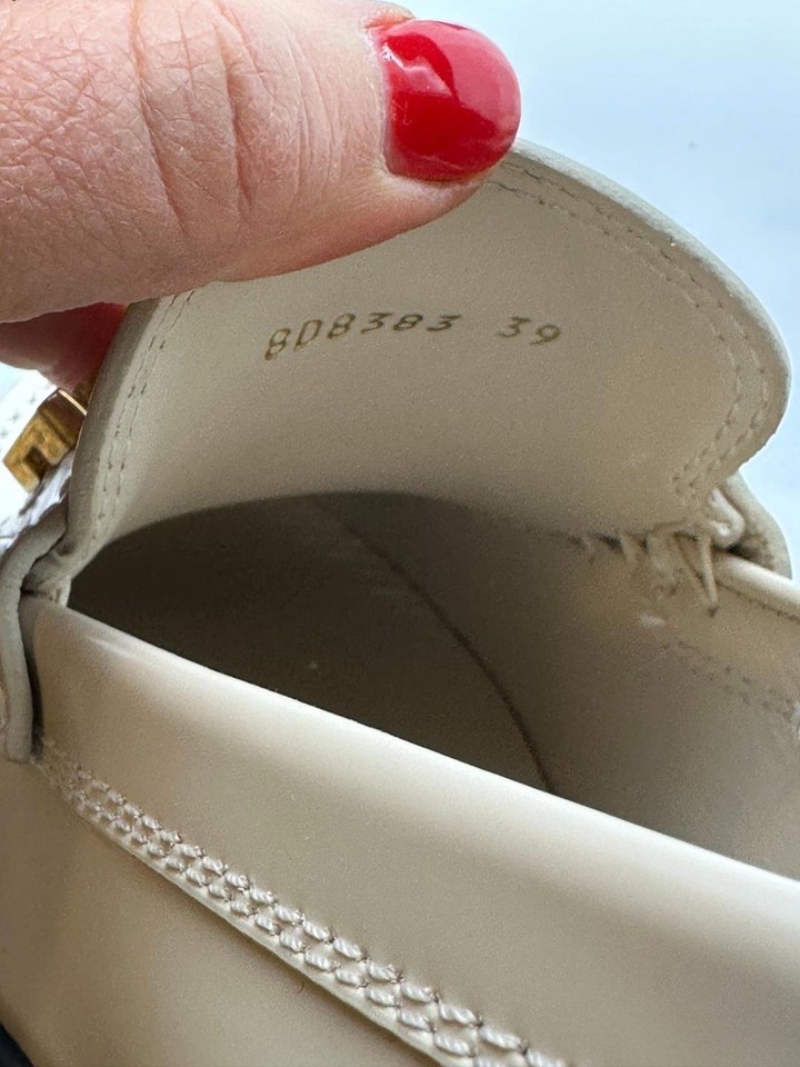 FENDI Fendigraphy Graphy Signature Logo Leather Platform Loafers Shoes ...
