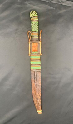 OLD AFRICAN PEUHL SWORD FROM NIGER, CIRCA 1930, FULLY DECORATED, FOR ...