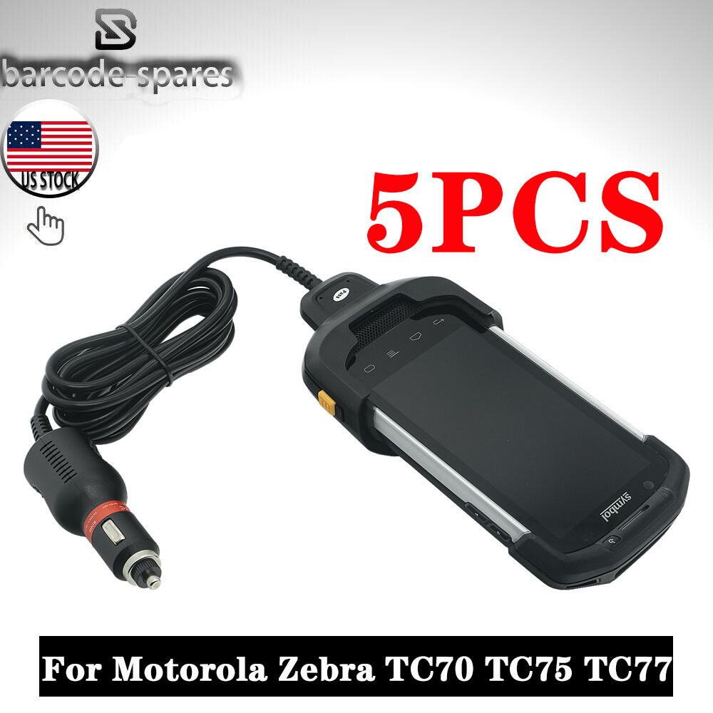 5PCS DC Vehicle Car Charger Cable for Motorola Zebra TC70 TC75 TC77 US ...