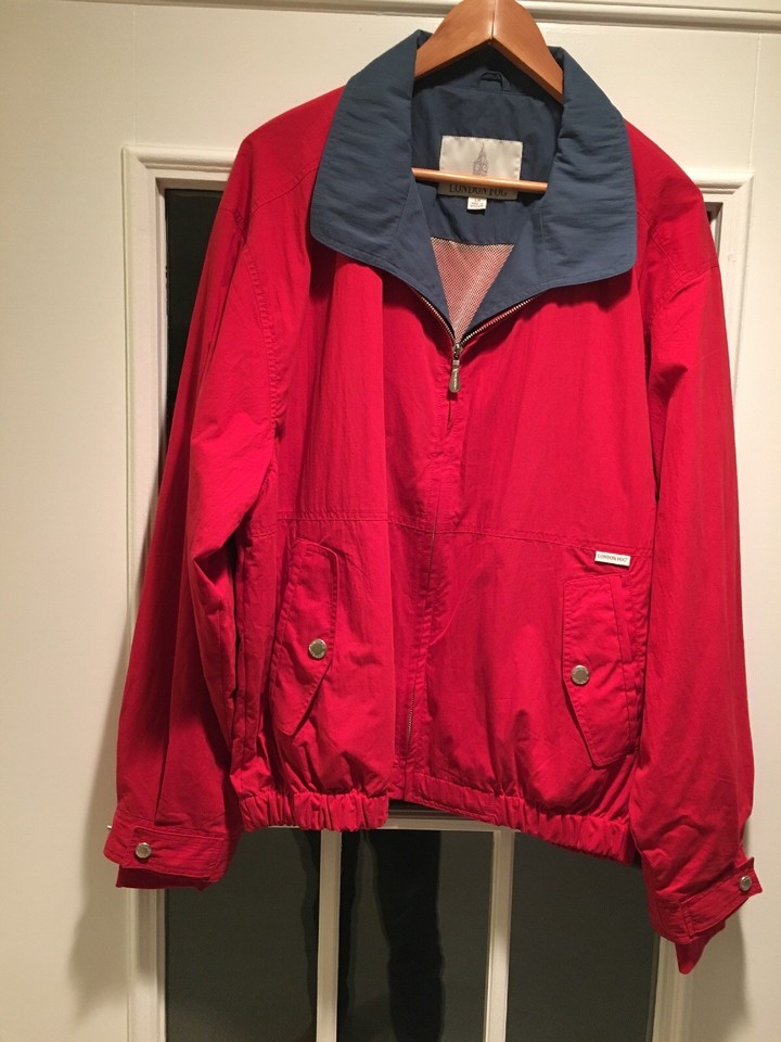 London Fog Men's Jacket Black Or Red Large | eBay