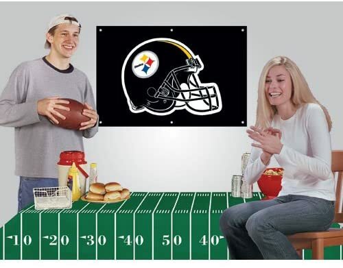 NFL Pittsburgh Steelers Tailgate Picnic Party Kit 2pc 2x3" Banner 6 ...
