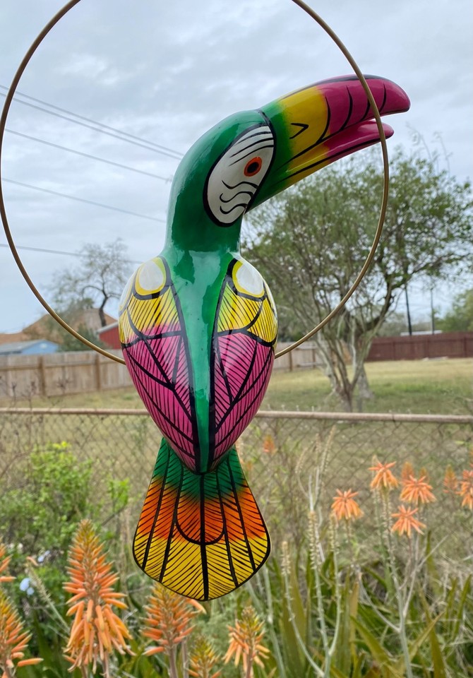 Talavera Bird Handmade Toucan Parrot Ceramic Mexican Pottery Hanging ...
