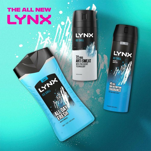 Lynx XL Ice Chill 48H Fresh Iced Mint & Lemon Scent Body Spray ...
