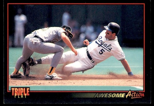 1993 Donruss Triple Play #64 George Brett Awesome Action | eBay