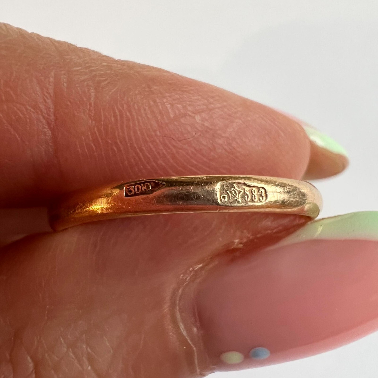 Luxurious 14k Vintage Ring 583 Rose Gold Amethyst Stone Women 3.9g ...