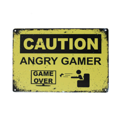 Tin Sign CAUTION ANGRY CAMER Metal Tin Sign Vintage Retro Bar Man Cave ...