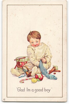 1913 Glad I'm a good boy Series 315 D Embossed Postcard VTG ME9. | eBay