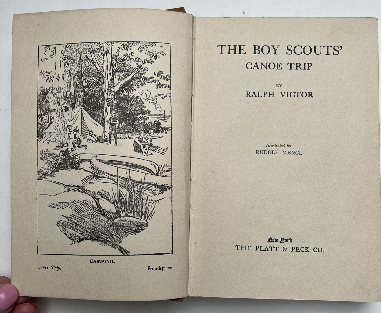 The Boy Scouts Canoe Trip Ralph Victor 1911 Platt Peck Mencl Antique ...