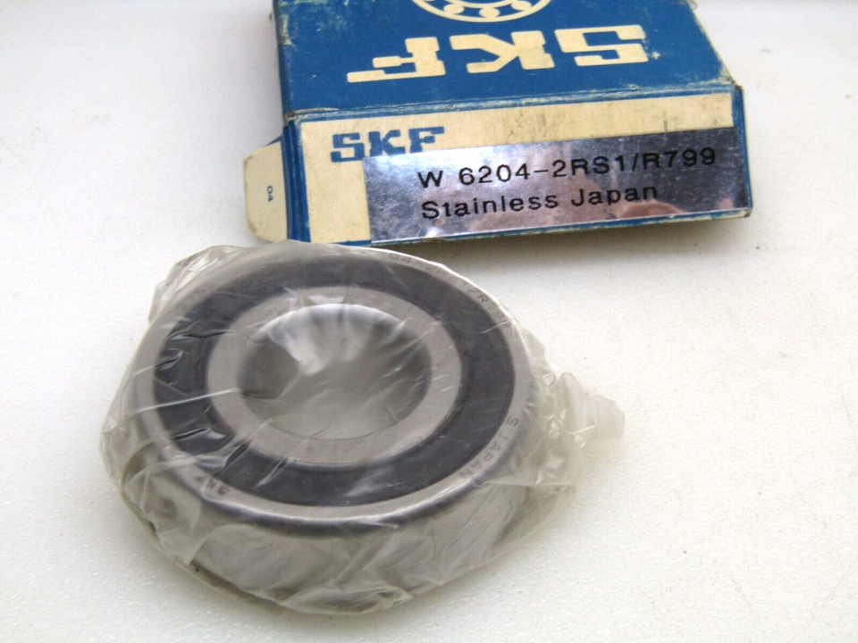 SKF W6204-2RS1/R799 20mm X 47mm X 14mm C0 Precision Stainless Sealed ...