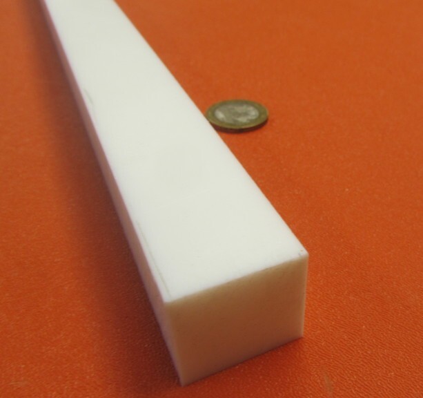 Teflon PTFE Virgin Bar 1.00" Thick x 1.00" Wide x 24" Long White | eBay