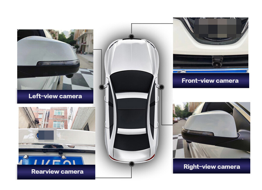 HD Panoramic Camera 360° Car Bird Eye Surround View Parking Monitor DVR ...