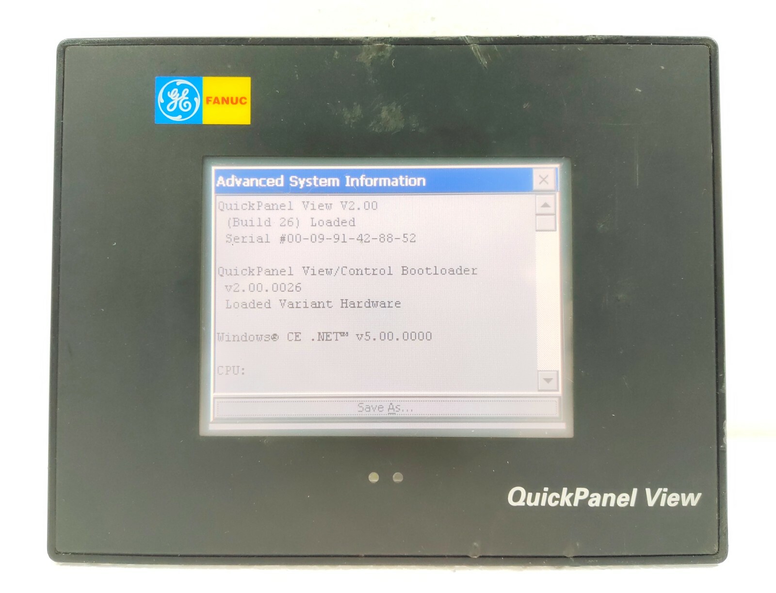 GE FANUC ES0622 QUICKPANEL VIEW IC754VGL06CTD-GJ TOUCH PANEL | eBay