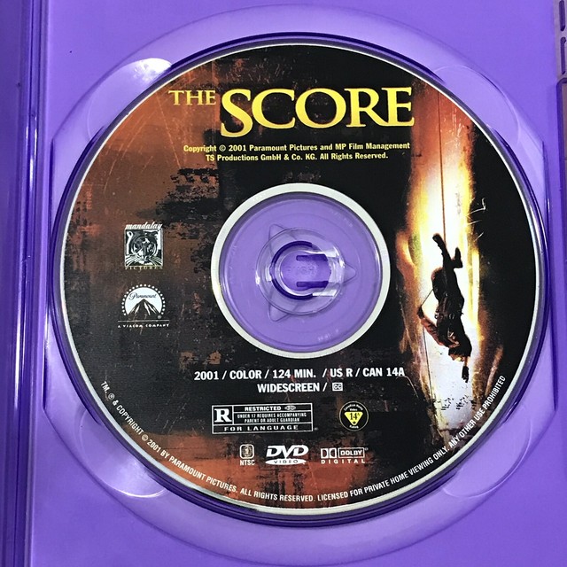 THE SCORE (DVD, 2001) WIDESCREEN COLLECTION ~ REGION 1 ~ DE NIRO ...