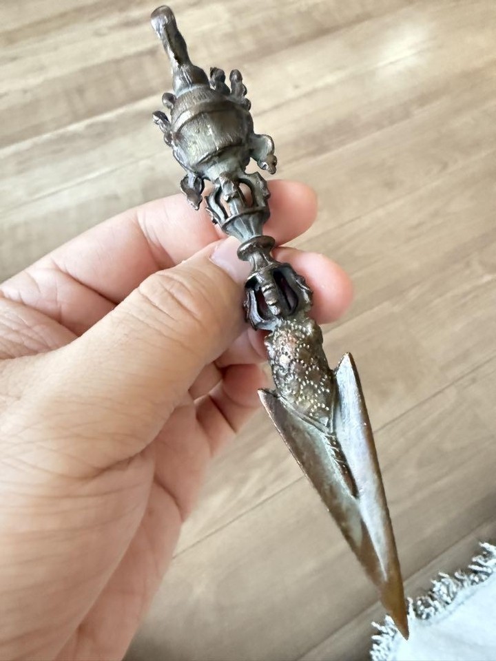 Antique Tibetan Buddhist Ritual Object Copper Symbol for Protection and ...