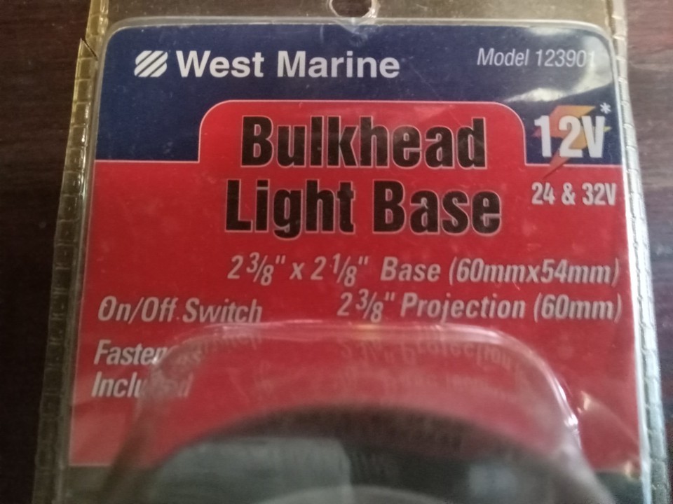 West Marine Chromed Bronze Bulkhead Light Fixture | eBay