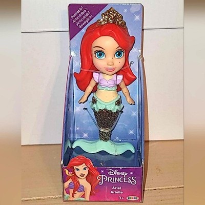 Disney Princess Mini ARIEL Poseable Collectible Glitter Doll, 3 inches ...