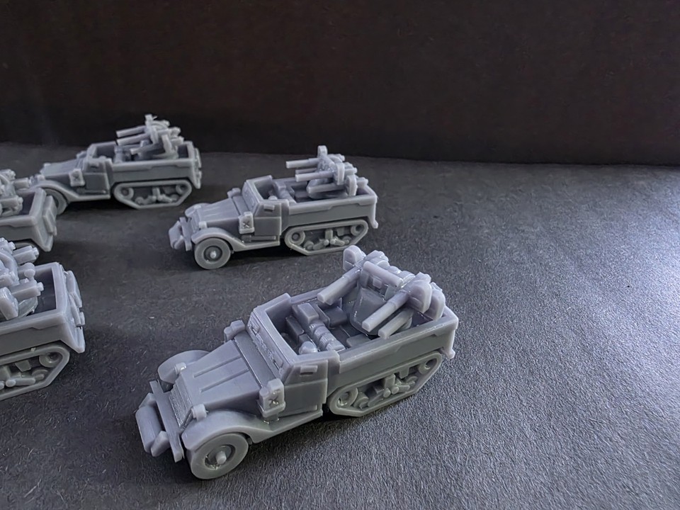 HO Scale U.S. M16 Half-track Platoon X5 1/87th scale ww2 | eBay