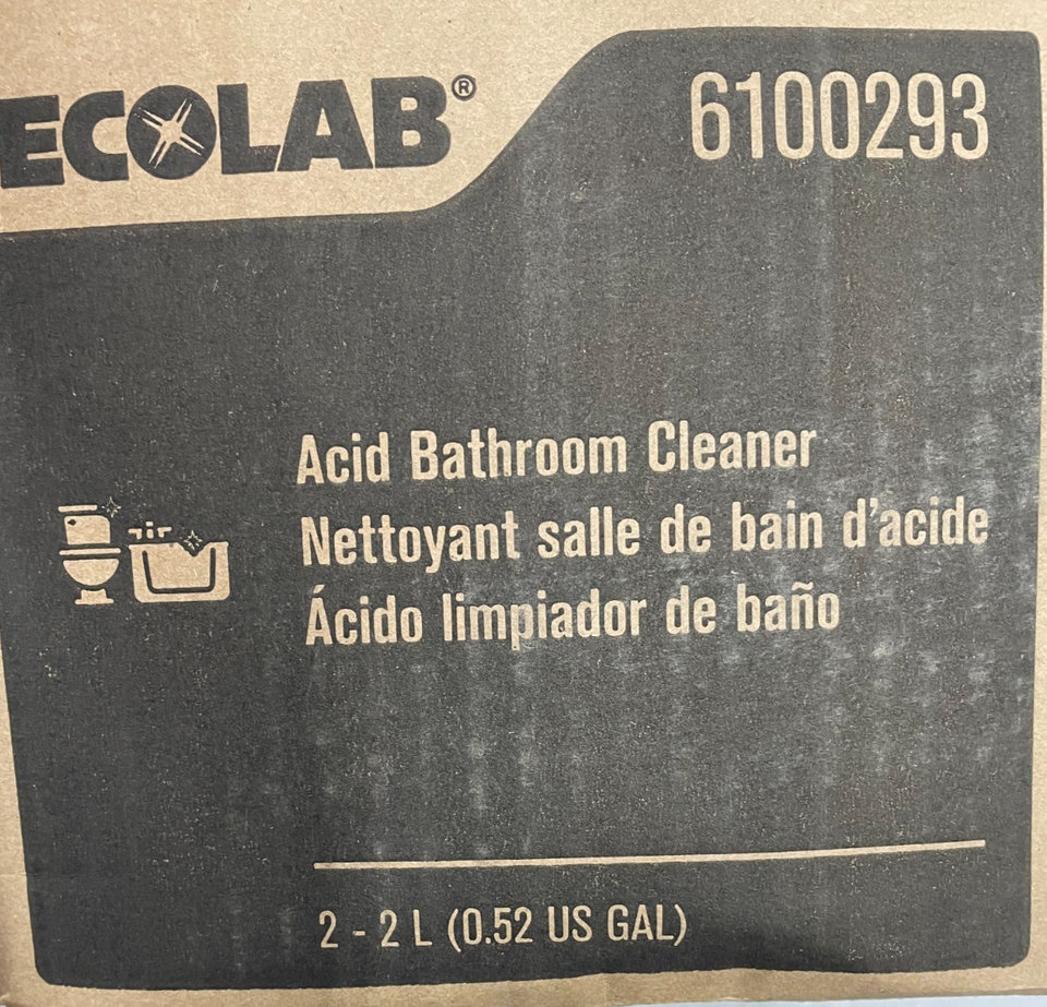 Ecolab Acid Bathroom Cleaner 6100293 2L bag - 2 bags | eBay
