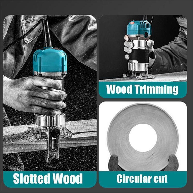 Wood Routers Electric Wood Trimmer Compact Wood Router Woodworking ...