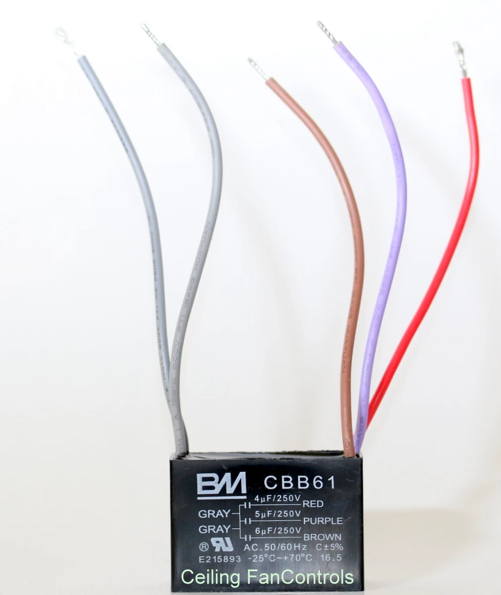 Ceiling Fan Capacitor 4 Wire 4uf 5uf | Shelly Lighting