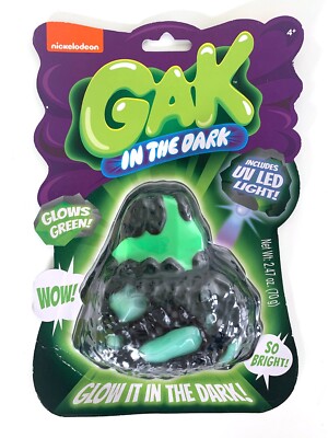 Nickelodeon Gak In The Dark Includes UV LED Light - Glows Green | eBay