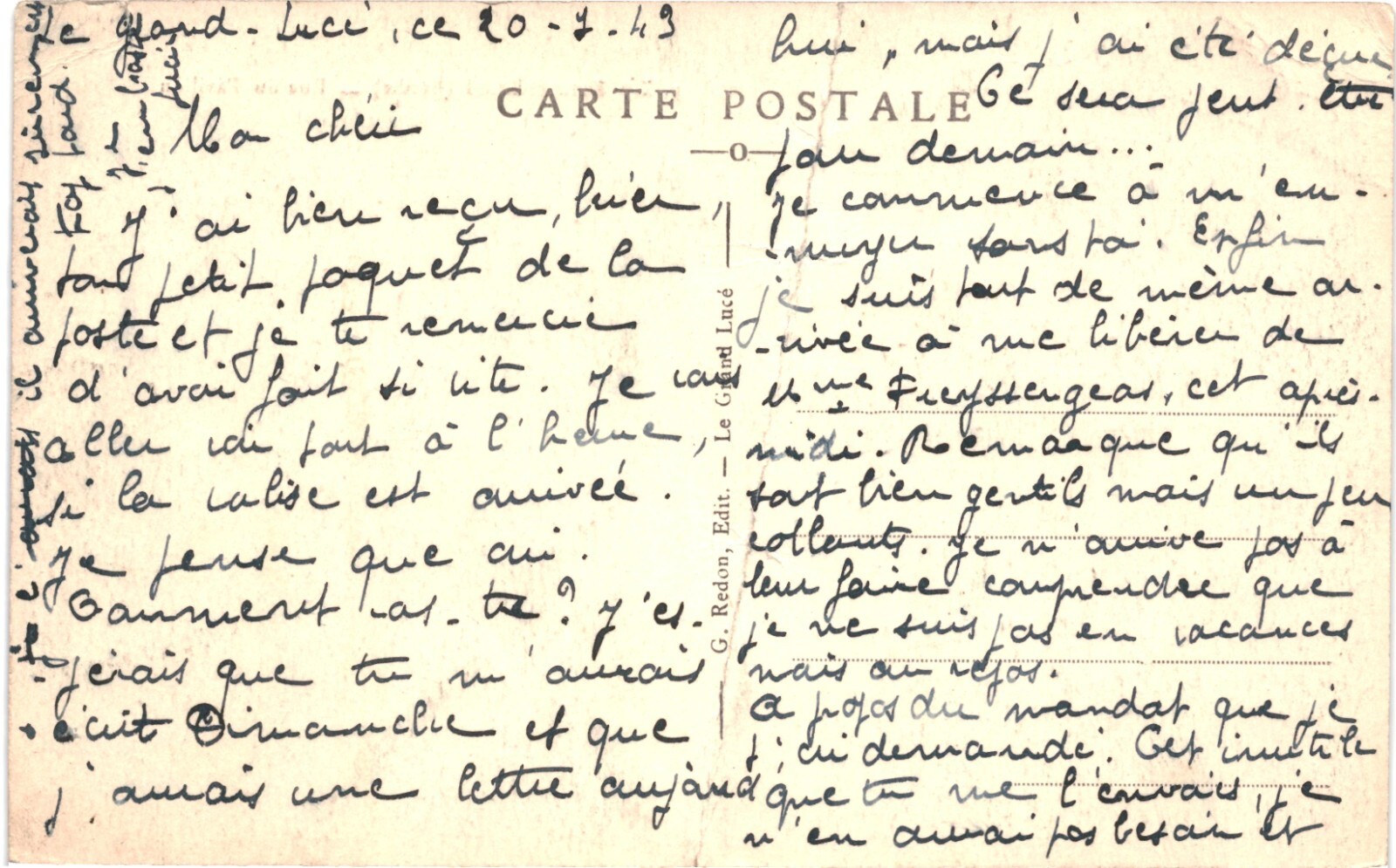 CPA Carte postale France Le Grand-Lucé Rue du Pavillon Vieille ...