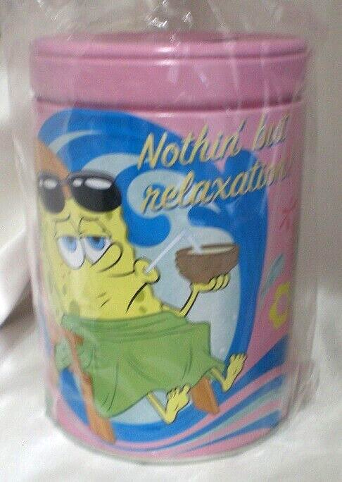 SPONGEBOB Relaxing METAL BANK TIN BOX COMPANY NEW | eBay