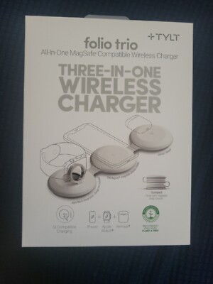 TYLT Folio Trio 3-in-1 Wireless Charger for iPhone, Apple Watch And Airpods | eBay