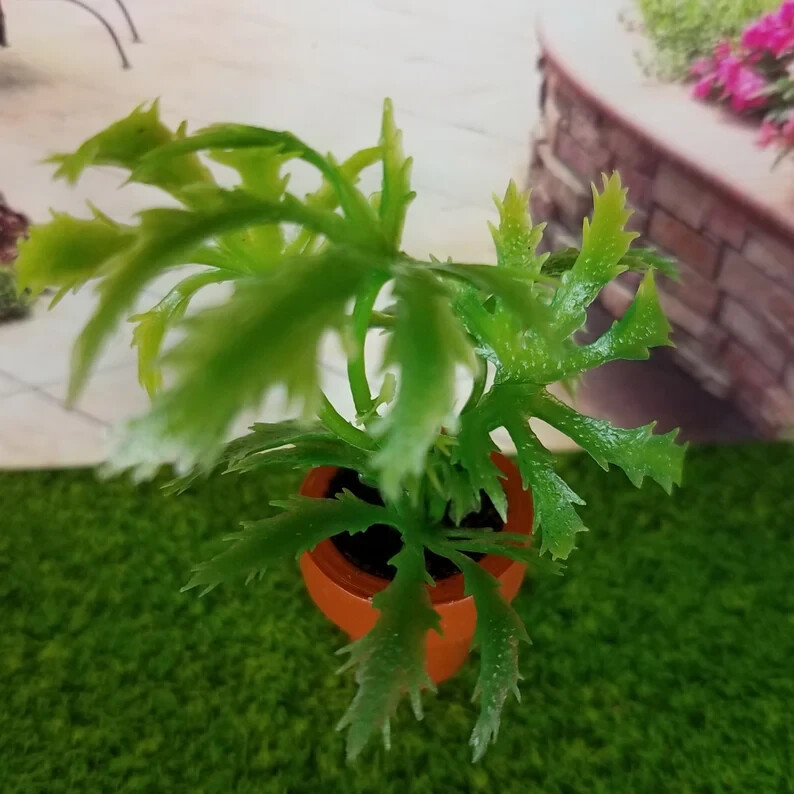 Miniature Dollhouse Diggs Faux Marijuana Plant Mini Weed Hemp Cannabis ...