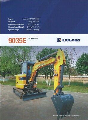 Equipment Data Sheet - LiuGong - 9035E - Excavator - 11/16 - Brochure ...