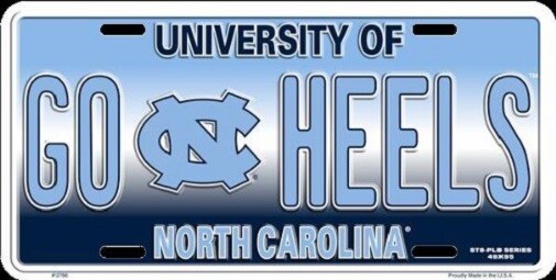 North Carolina Tar Heels NCAA "Go Heels" License Plate | eBay