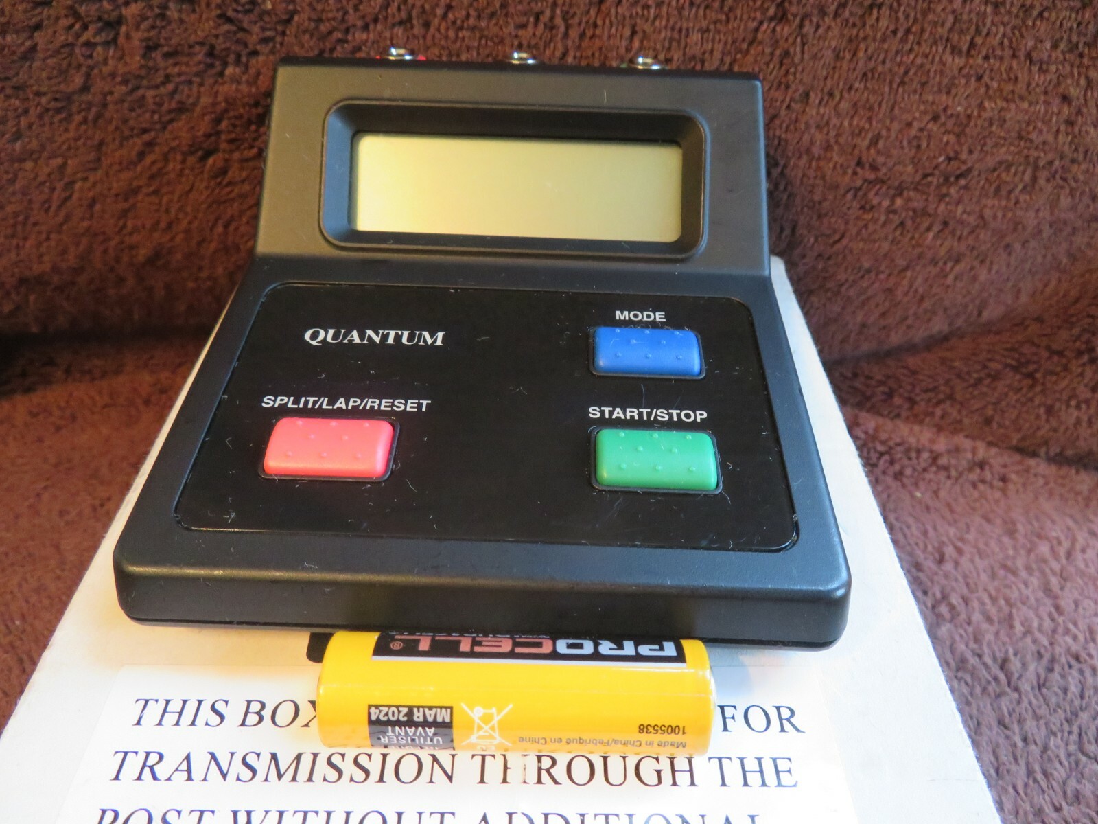 NEW QUANTUM STOPCLOCK STOPWATCH W/EXTERNAL SWITCHING SOCKETS STOPCLOCK ...