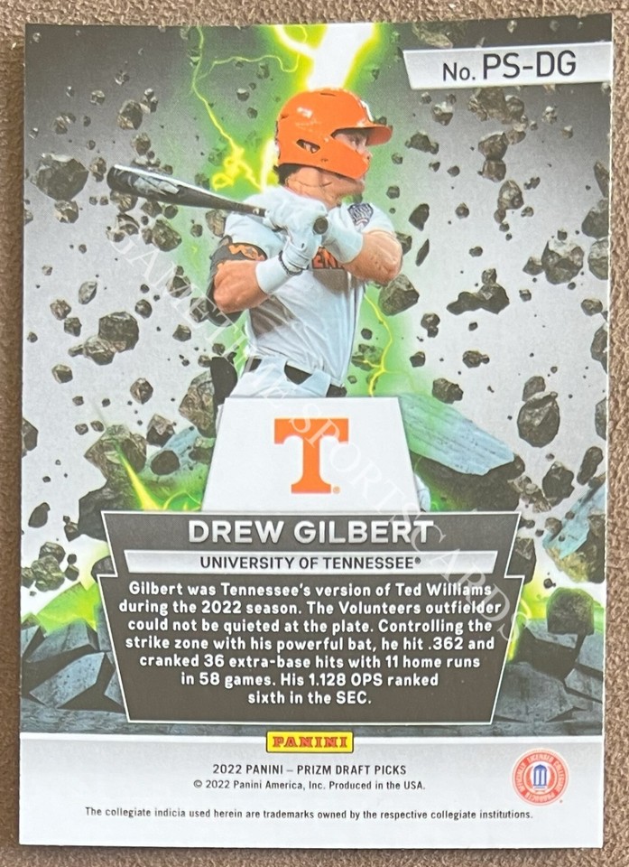 Drew Gilbert 2022 Panini Prizm Draft Picks Power Surge #PS-DG Astros ...
