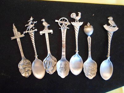 7 Collectible Pewter Spoons | eBay