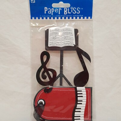 Paper Bliss Stickers Piano Concert Sheet Music Notes | eBay