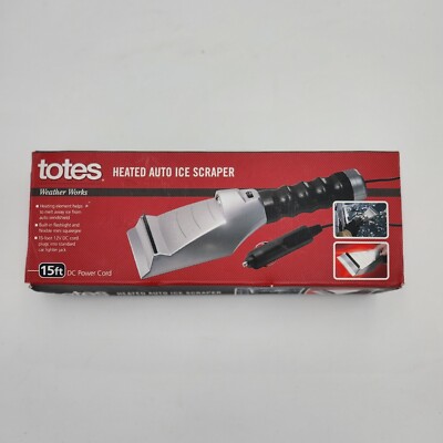 Totes Heated Auto Ice Scraper Flashlight 15' New In Box | eBay
