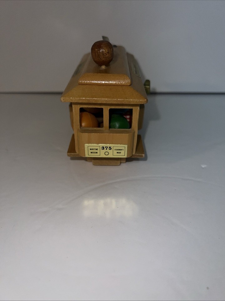 Vintage Wooden Cable Car San Francisco Music Box Powell & Hyde Trolley ...