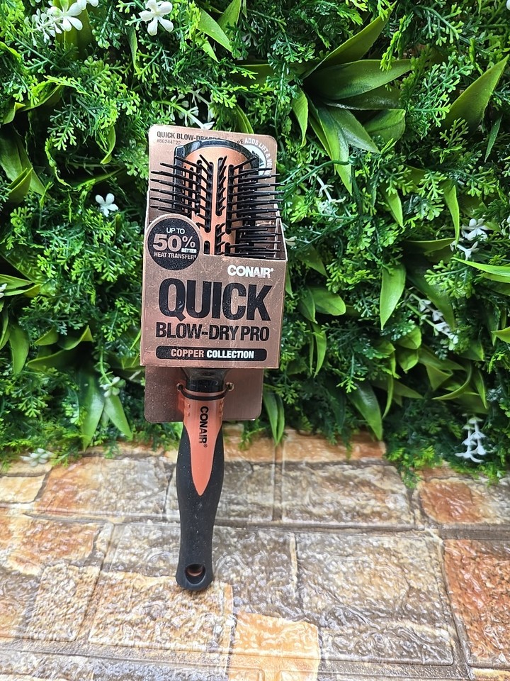 Conair Quick Blow Dry Pro Copper Collection Round Hair Brush, 1-Count ...