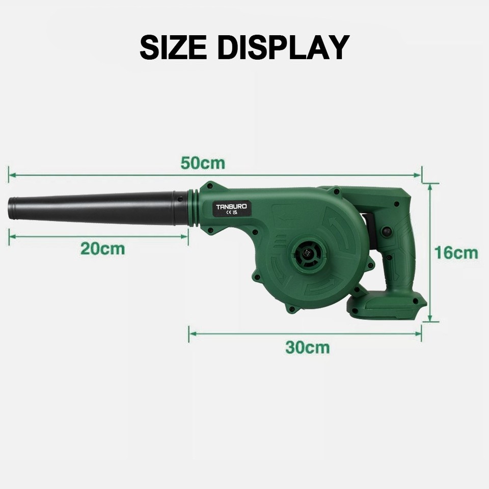 Electric Cordless Air Blower 21V Garden Snow Dust Leaf Suction Vacuum 2 ...