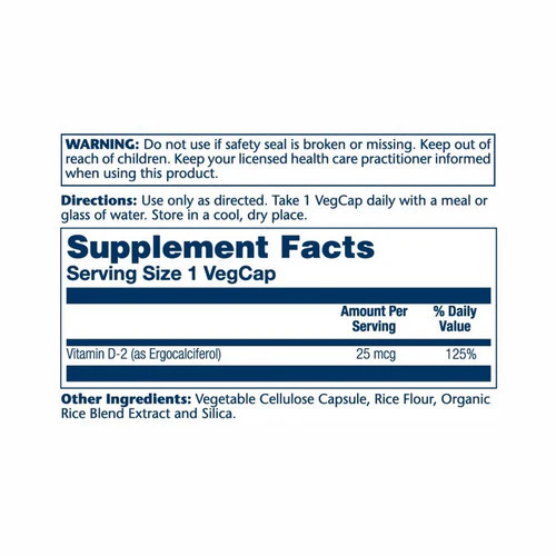 Dry Form Vitamin D-2 60 Veg Caps 25 Mcg by Solaray | eBay