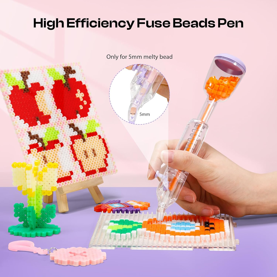 Caydo 5mm Fuse Bead Pen, Purple Fuse Beads Dispenser for Holiday Home ...