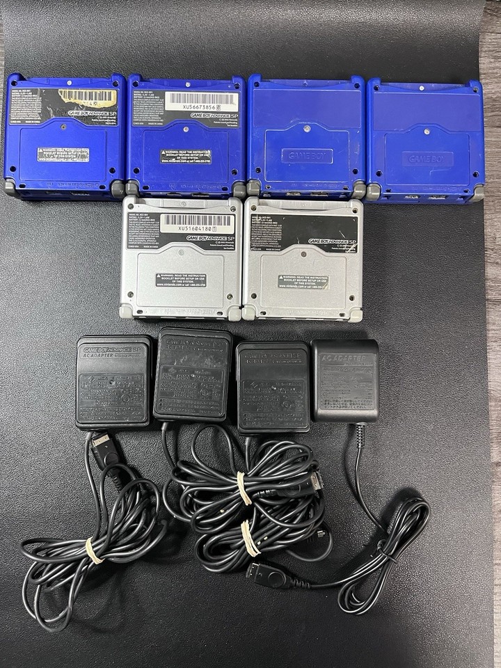 6 Gameboy Advance / SP Console Mode: AGS-001 With 4 Chargers Tested ...
